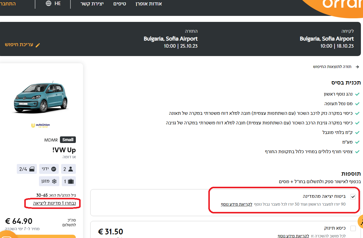 הסבר מקיף לגבי מעבר גבול עם רכב שכור בכל חברות ההשכרה